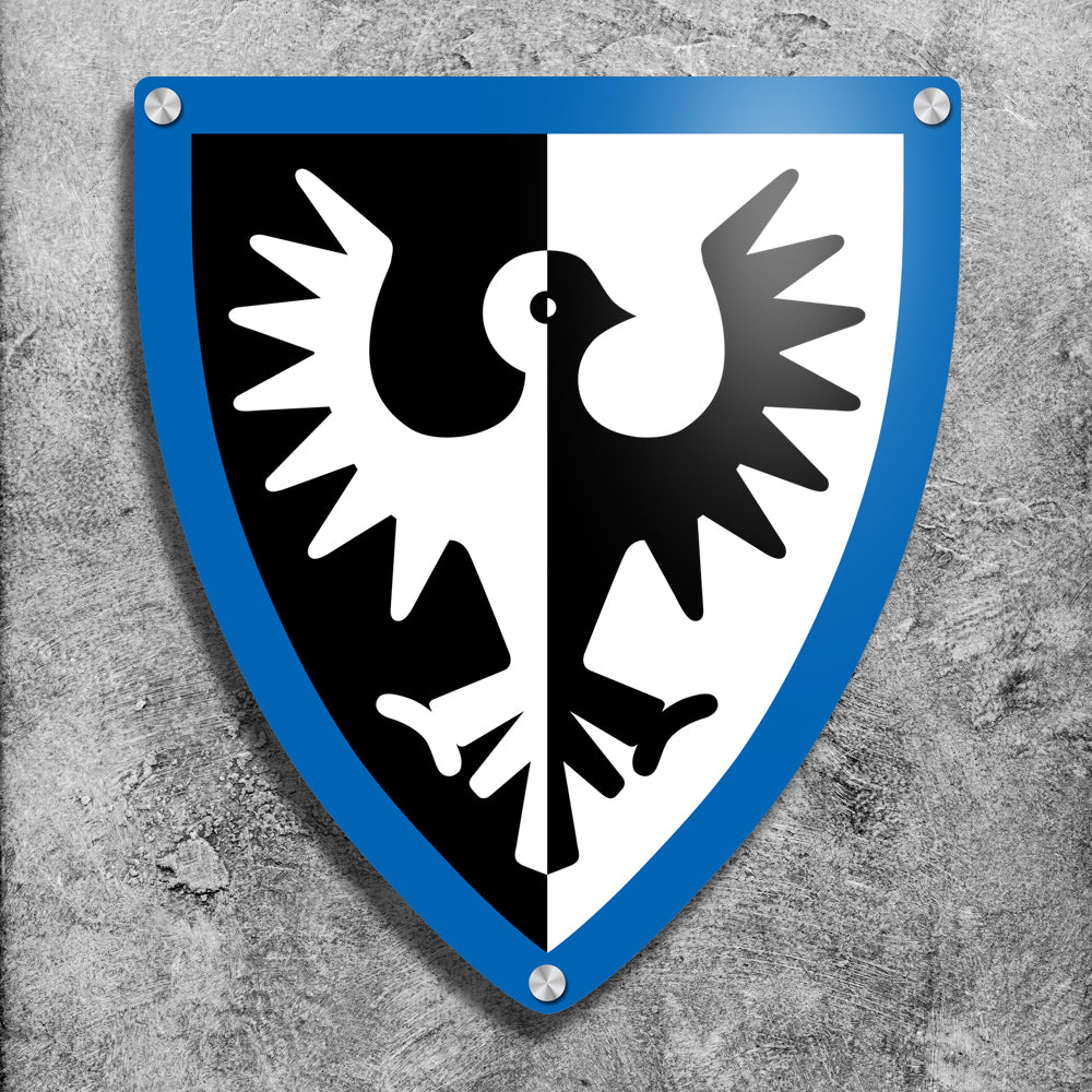 Black Falcons Blue Shield Wall Sign – Brick Monarch Shop